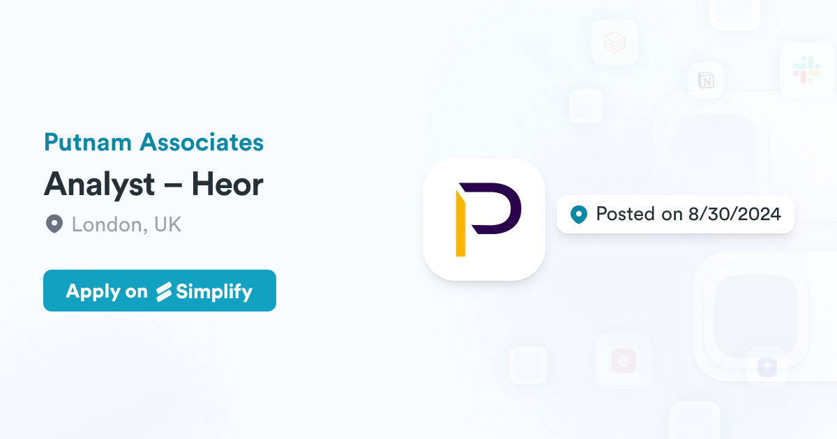 Analyst Heor Putnam Associates Simplify Jobs analyst-heor-putnam-associates-simplify-jobs